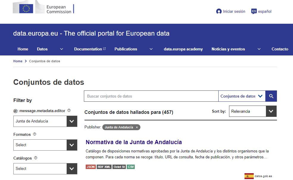 Técnicas avanzadas de acceso a datos en data.europa.eu | Portal de datos abiertos